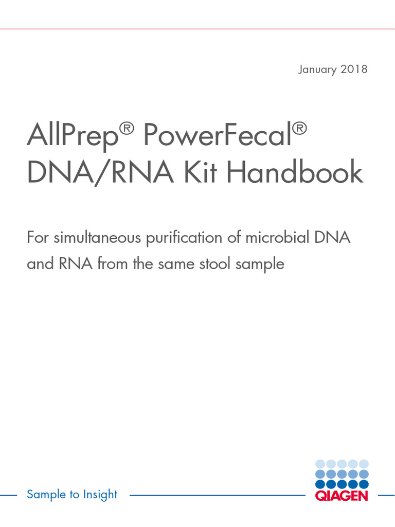 AllPrep PowerFecal DNARNA Handbook | PDF | Protein Purification | Dna ...