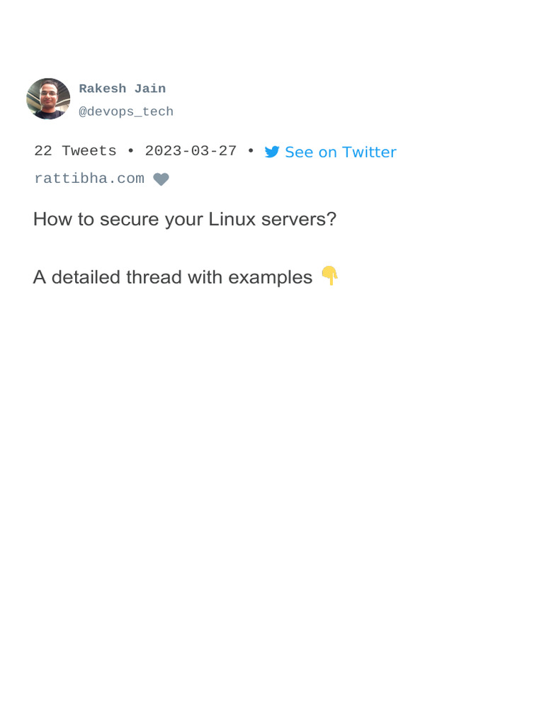 How - To - Secure - Your - Thread - by - Devops - Tech - Mar 27, 23 - From - Rattibha | PDF ...