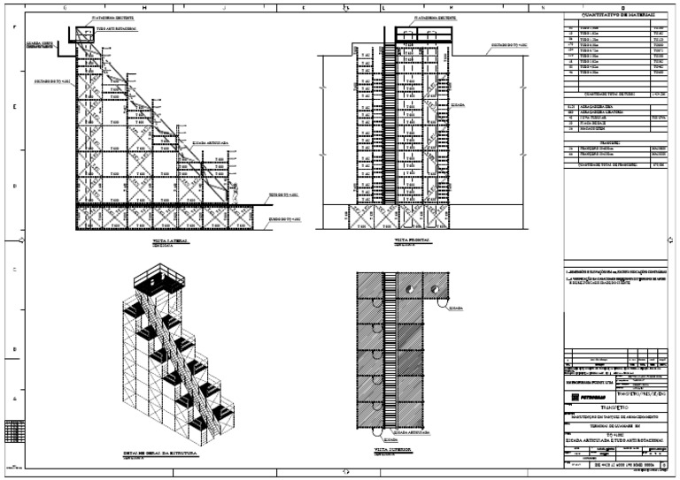 Projeto Andaime Escada Articulada e tubo anti rotacional. | PDF