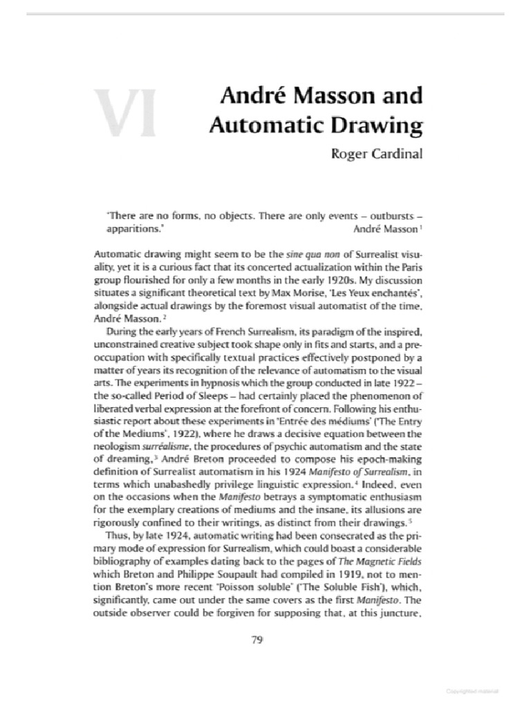 Andre Masson and Automatic Drawing | PDF