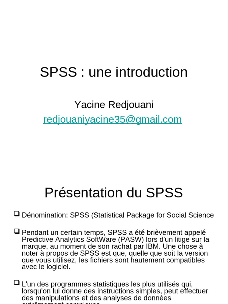 SPSS-1 (1) | PDF | SPSS | Interface graphique