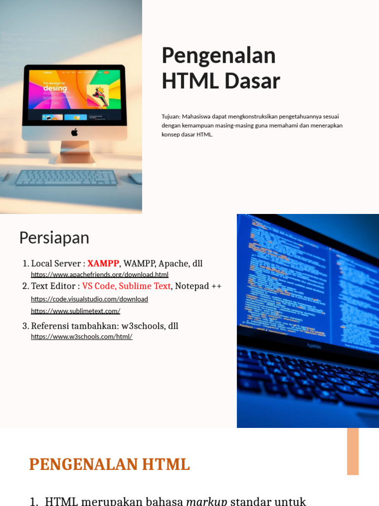 2 Pengenalan HTML Dan Sintak Dasar HTML | PDF