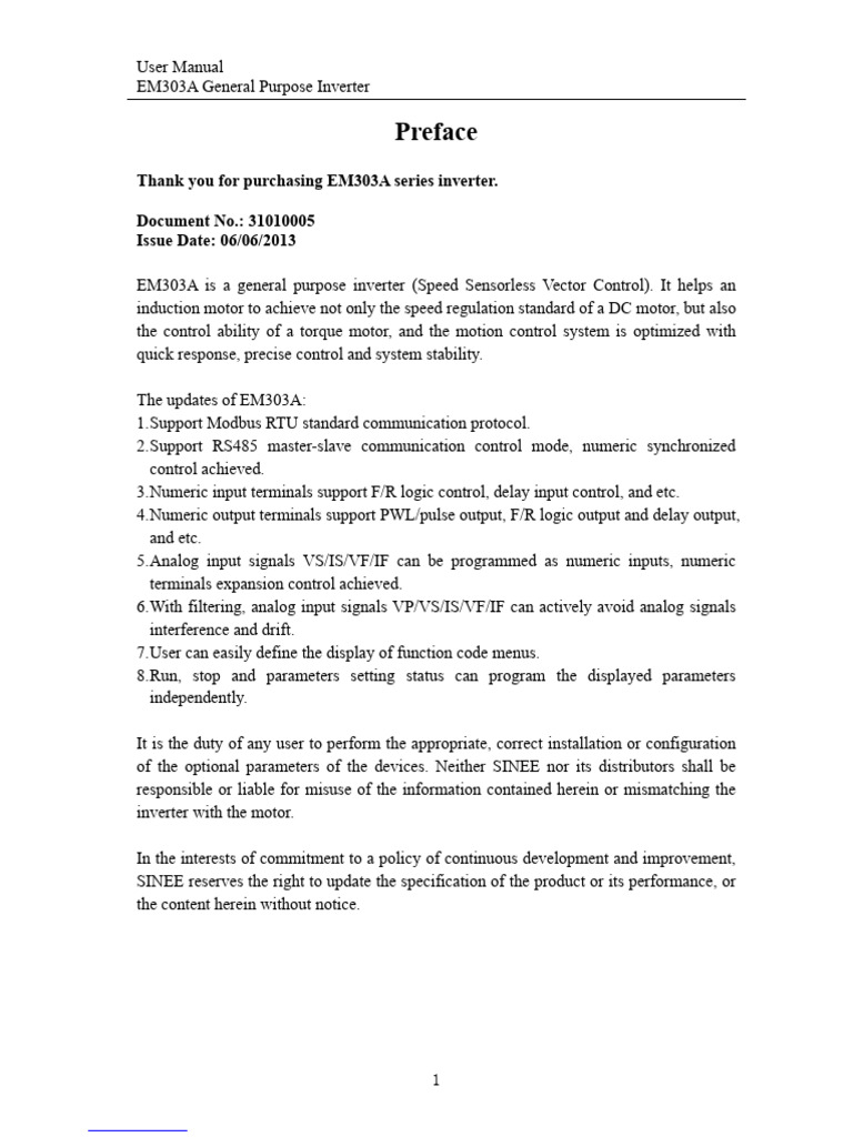 Sinee - Em303a - User Manual En | PDF | Power Inverter | Power Supply