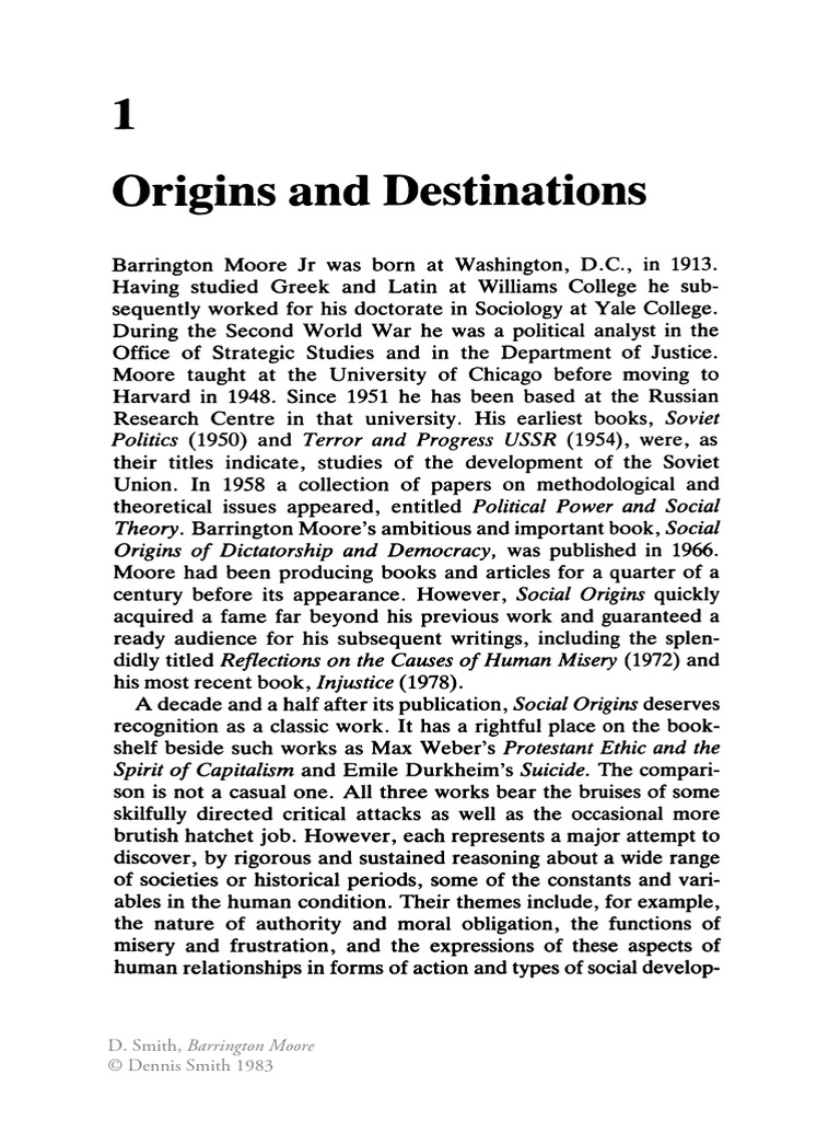 Barrington Moore: Social Origins Analysis | PDF | Liberal Arts ...