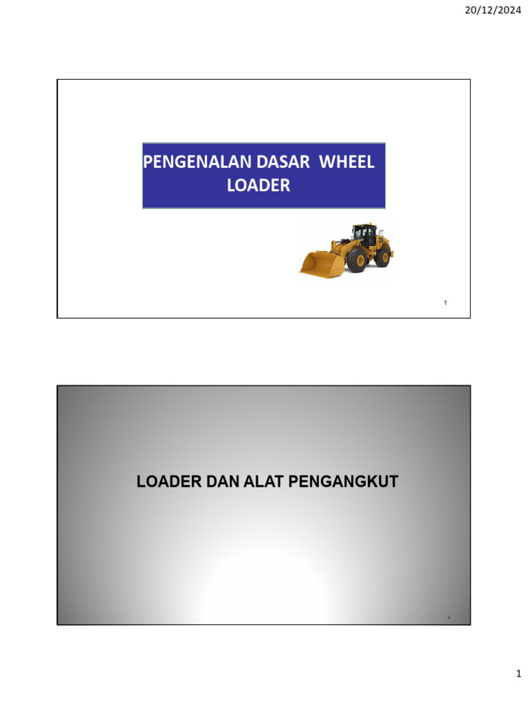 Panduan Operasi Wheel Loader | PDF