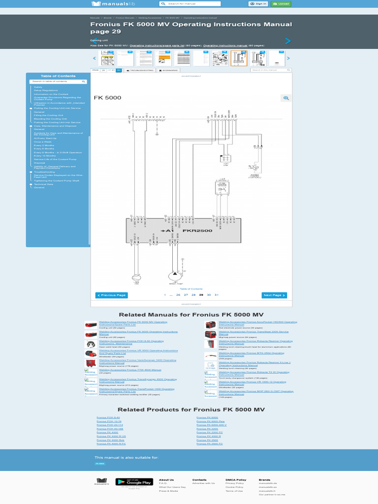 Fronius FK 5000 MV Operating Manual | PDF | Welding | Construction