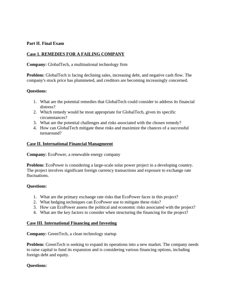 Part-II Special Case-Problem | PDF