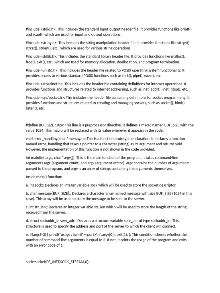 Explanation of Echo Client | PDF | Computer Programming | Computing