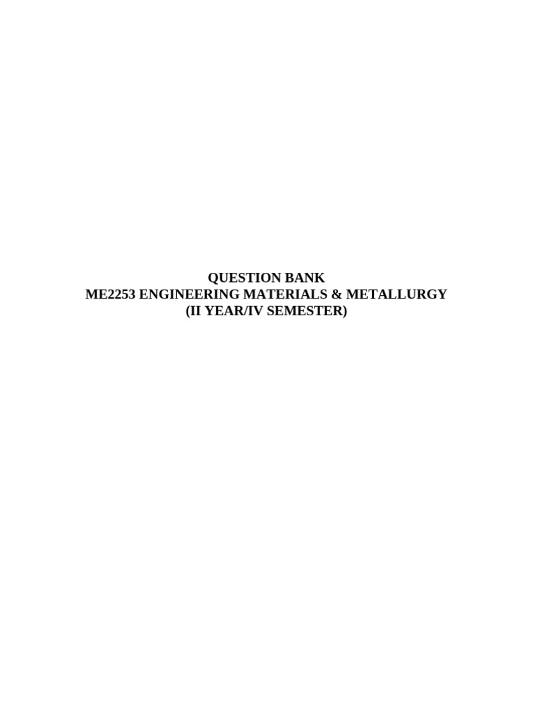 Engineering Materials and Metallurgy (1) | PDF | Fracture | Steel