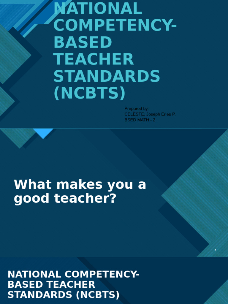 National Competency-Based Teacher Standards (NCBTS) | PDF | Teachers | Curriculum