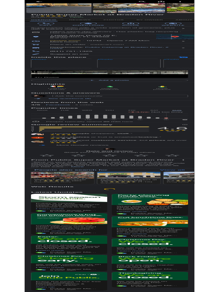 Publix Super Market at Braden River Bradenton, FL - Google Local | PDF | Supermarket | Retailing