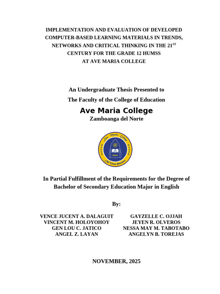 Bsed g2 III Group 2 Prelim. Pages | PDF | Thesis | Methodology