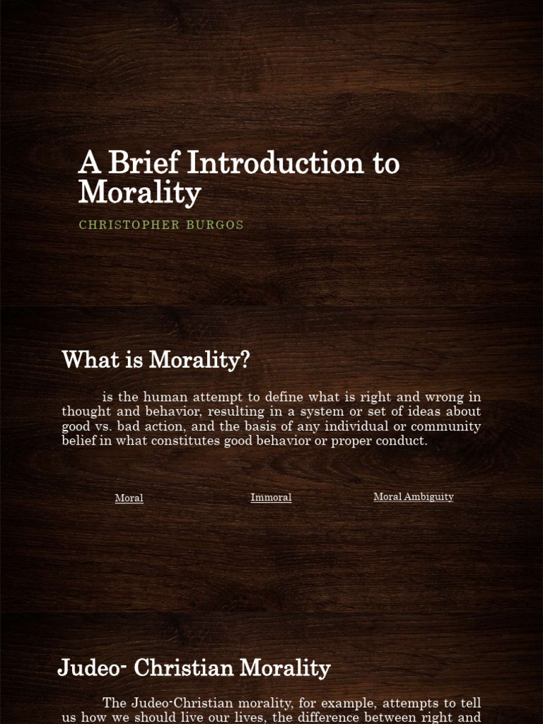 Understanding Morality: Key Concepts Explained | PDF | Utilitarianism | Morality