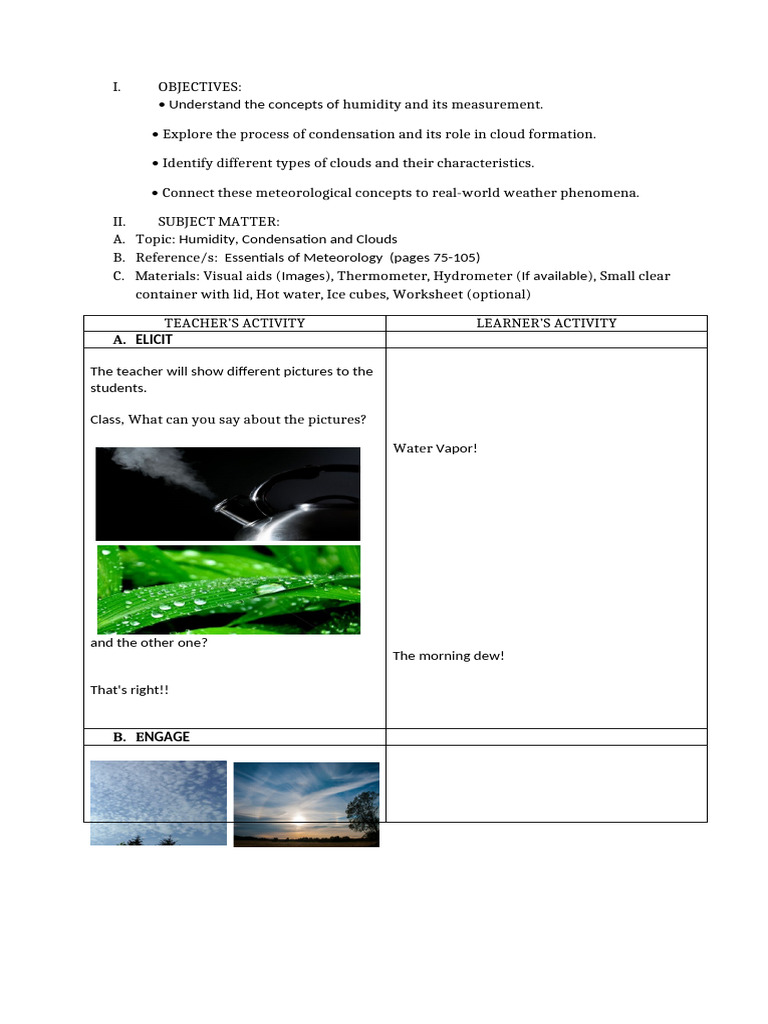 Humidity Condensation and Clouds | PDF | Cloud | Humidity
