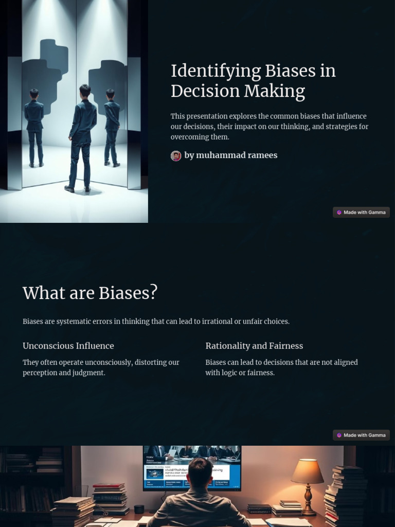 Identifying Biases in Decision Making | PDF | Decision Making | Thought