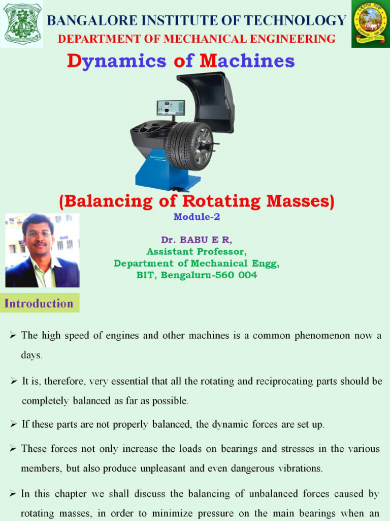 Balancing of Rotating Masses | PDF