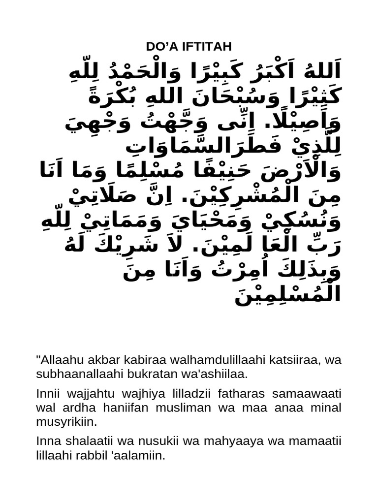 Doa Iftitah | PDF