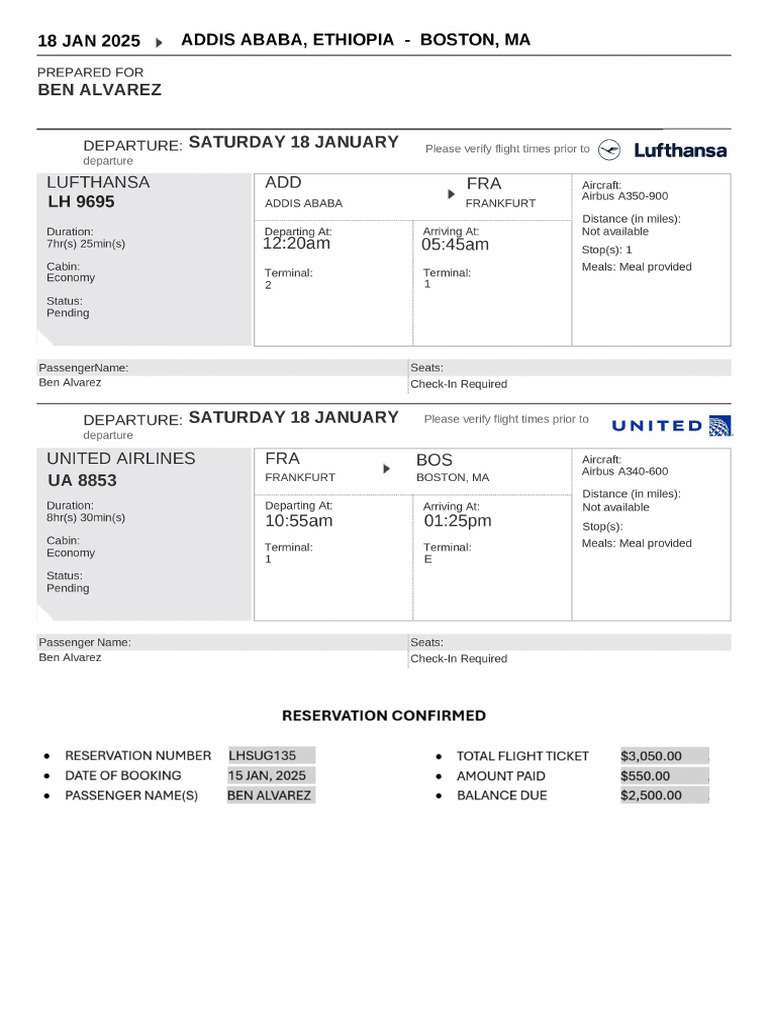 Ben Alvarez - Ticket | PDF