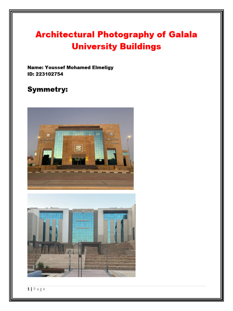 Architectural Photography of Galala University Buildings | PDF