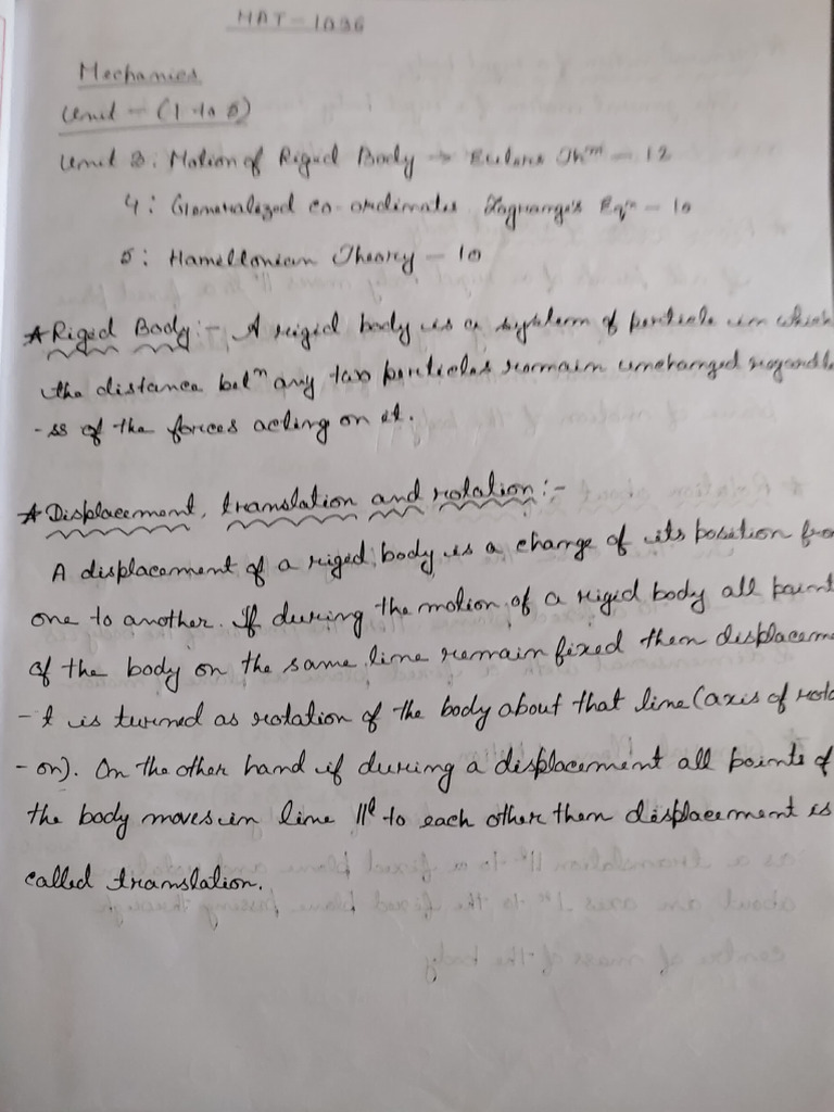 Mechanics and Tensor | PDF