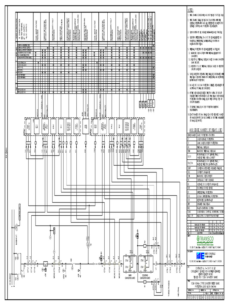 132kV Capacitor Protection Logic Diagram | PDF
