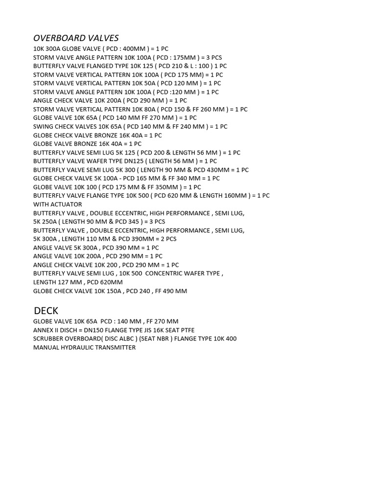 SEAWAYS LONSDALE_overboard valves | PDF