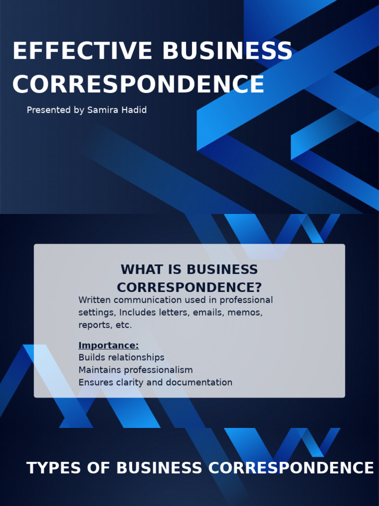 Effective Business Correspondence | PDF | Communication | Human Communication