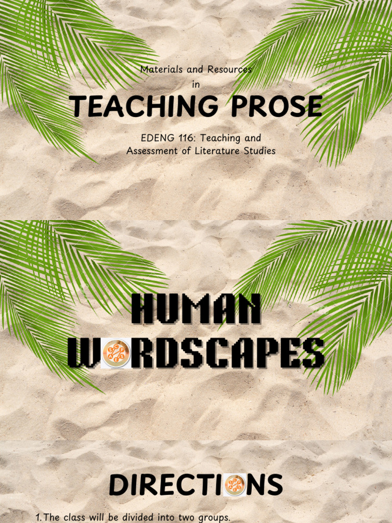 EDENG 116 Materials and Resources in Teaching Prose | PDF | Narrative ...