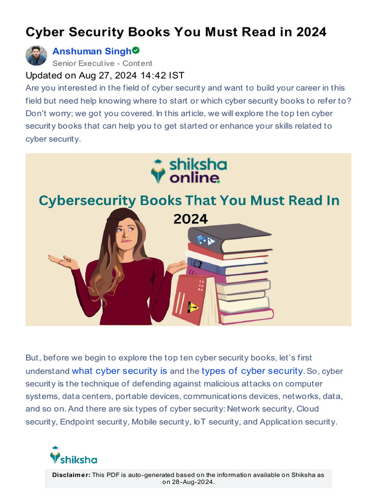 Top Cyber Security Books for 2024 | PDF | Security | Computer Security