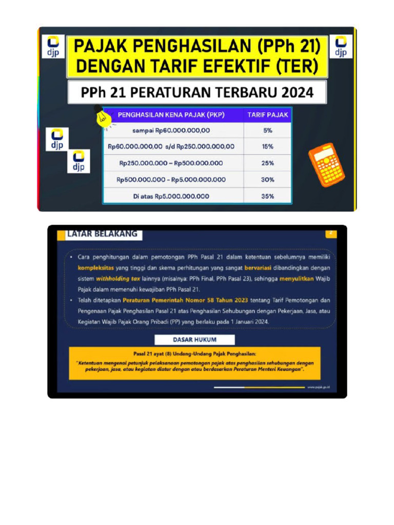 Tarif TER Per 1 Januari 2024 | PDF