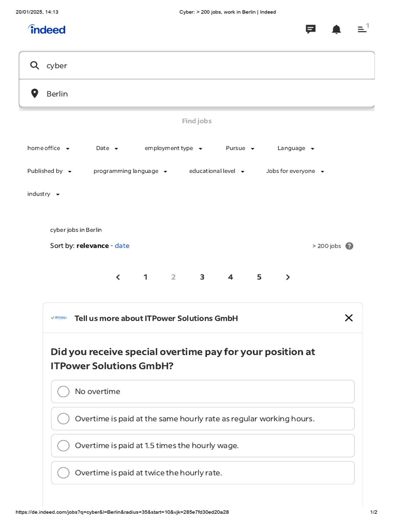 Cyber - 200 Jobs, Work in Berlin - Indeed | PDF