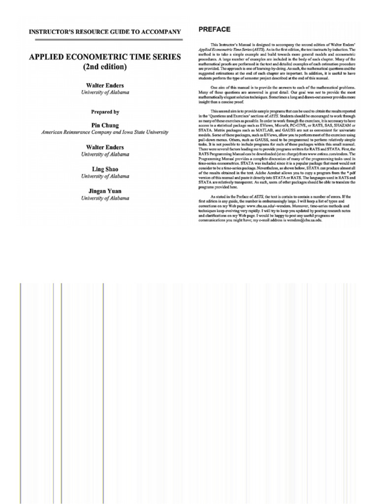 Pdfcoffee.com w Enders Solution Manual 4 PDF Free (1) | PDF