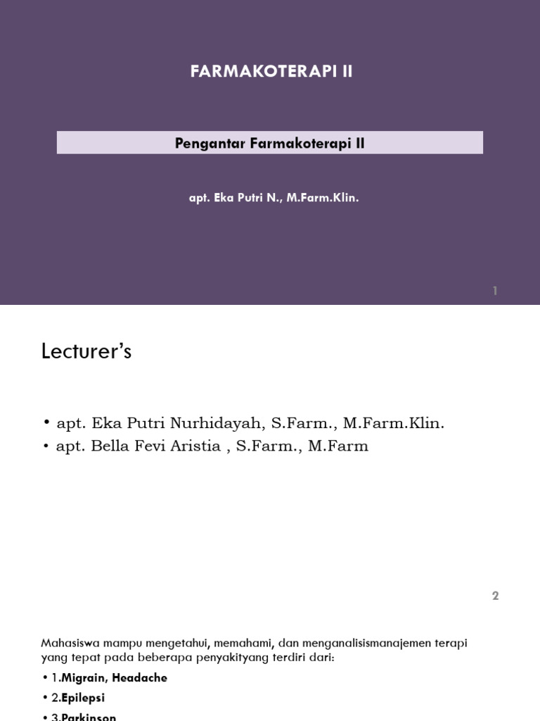 Pengantar Farmakoterapi II b3 | PDF