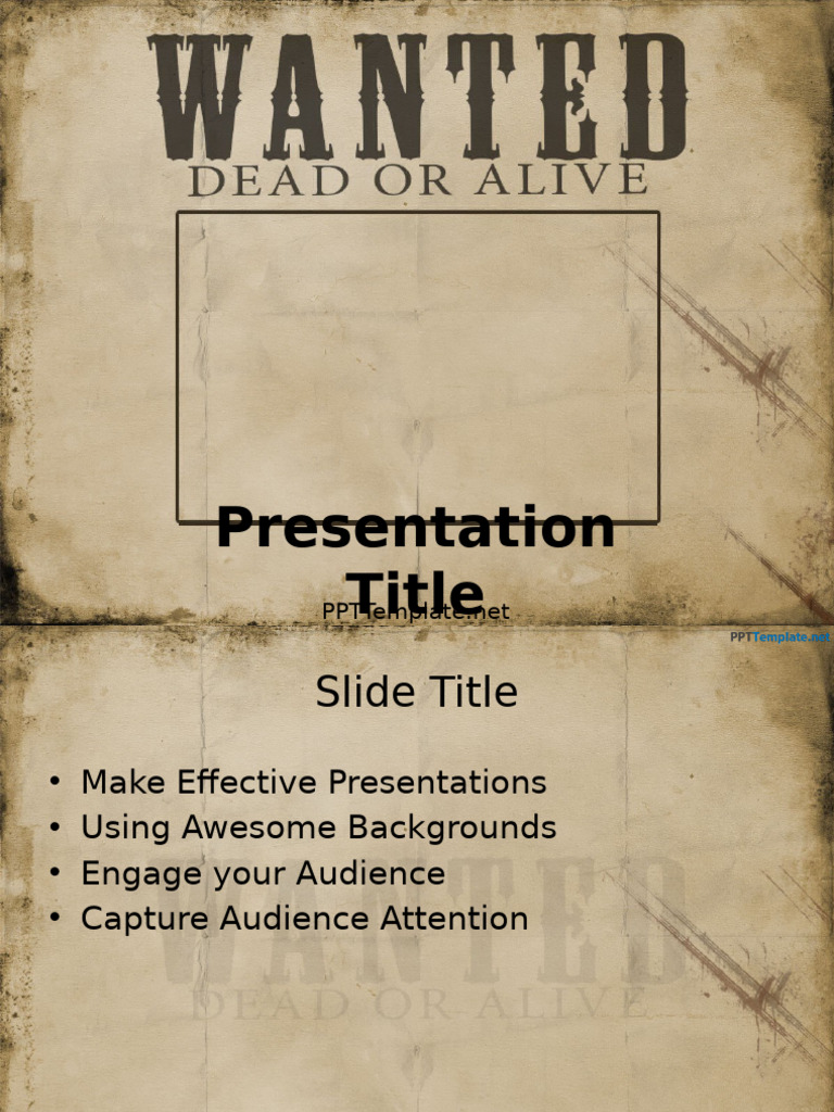 3008 Wanted Powerpoint Template | PDF