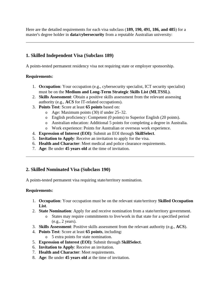 Visas after Masters | PDF | International English Language Testing ...