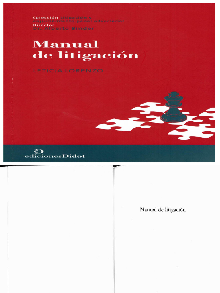 Manual de Litigación - Leticia Lorenzo | PDF