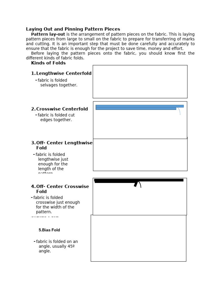 Laying Out and Pinning Pattern Pieces (1) | PDF | Textiles | Sewing