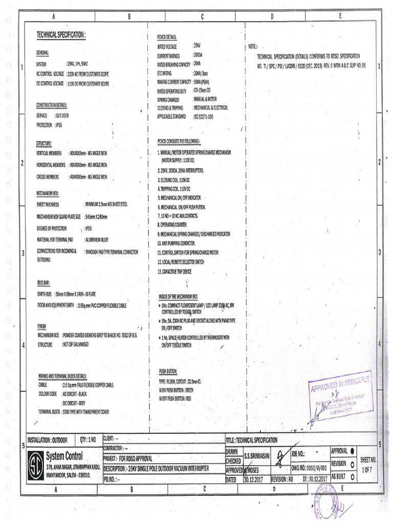 RDSO VI Drawing | PDF