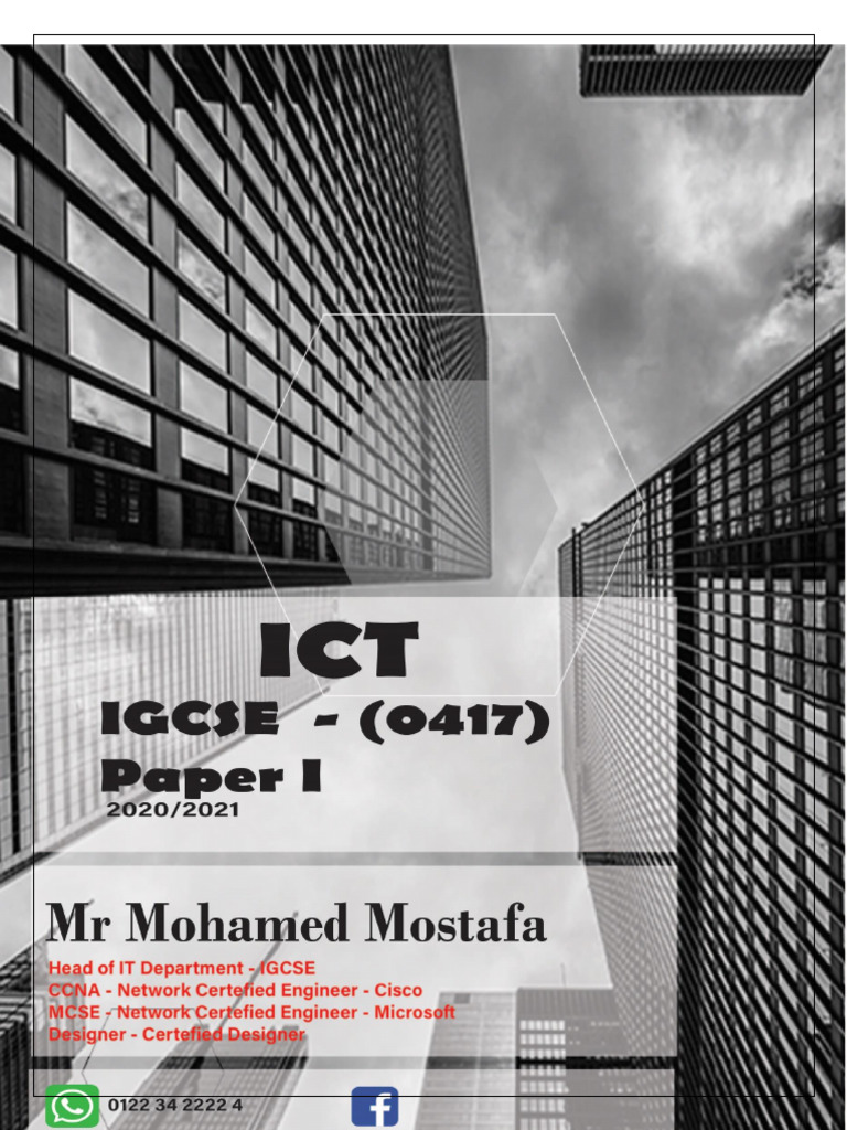 01 Ict-Igcse-Notes-Paper-1-2021 | PDF | Office Equipment | Electronics