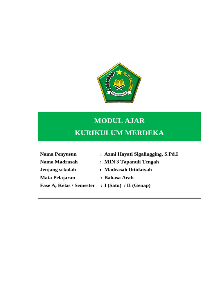 Modul Bahasa Arab Kelas 1 Bab 4 | PDF