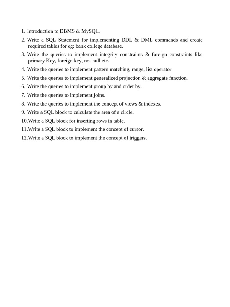 SQL and DBMS Concepts Explained | PDF