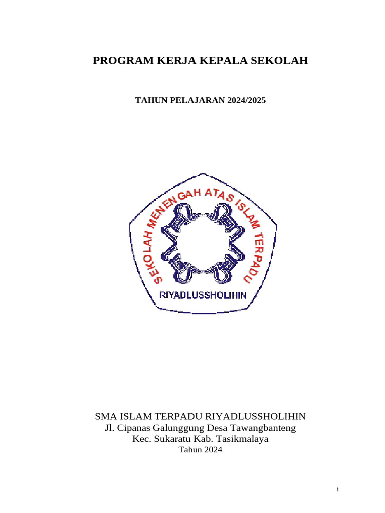 Caper Dan Pengesahan Program Kerja Kepala Sekolah 2024 | PDF