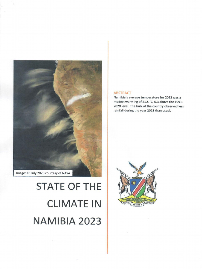 State of The Climate in Namibia 2023 | PDF