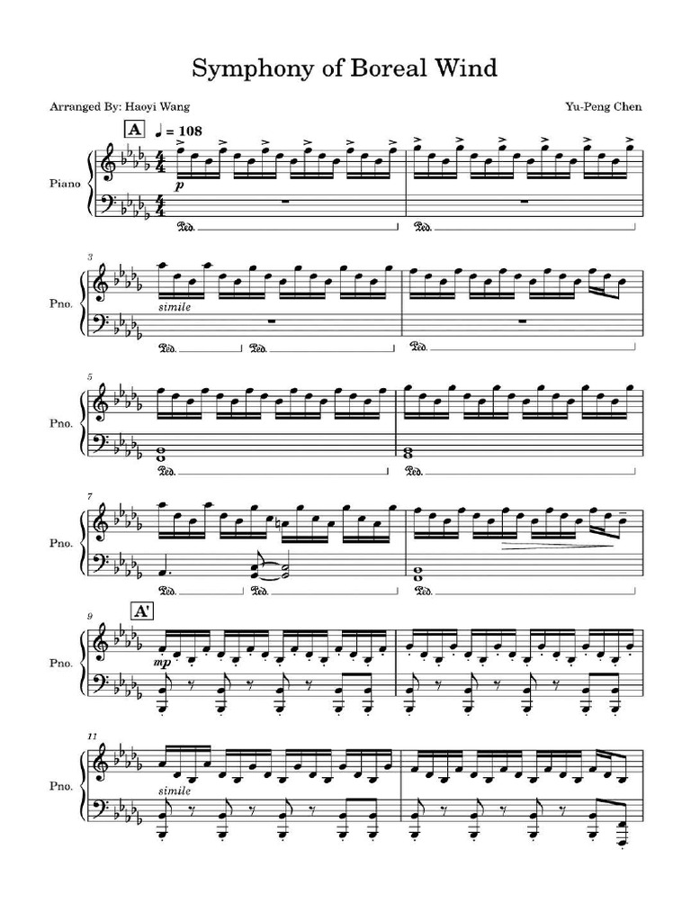 Symphony of Boreal Wind Sheet | PDF