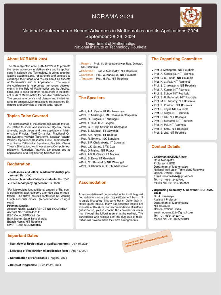 NCRAMA2024 | PDF | Mathematical Physics | Applied Mathematics