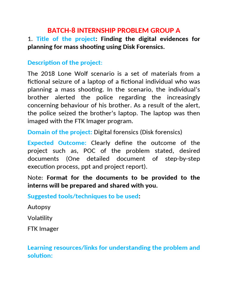 Intership Problem Group A With Description | PDF | Security | Computer Security