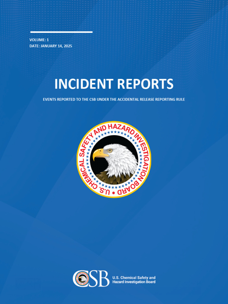 CSB Incident Reports Volume 1 1736872312 | PDF | Valve | Personal ...