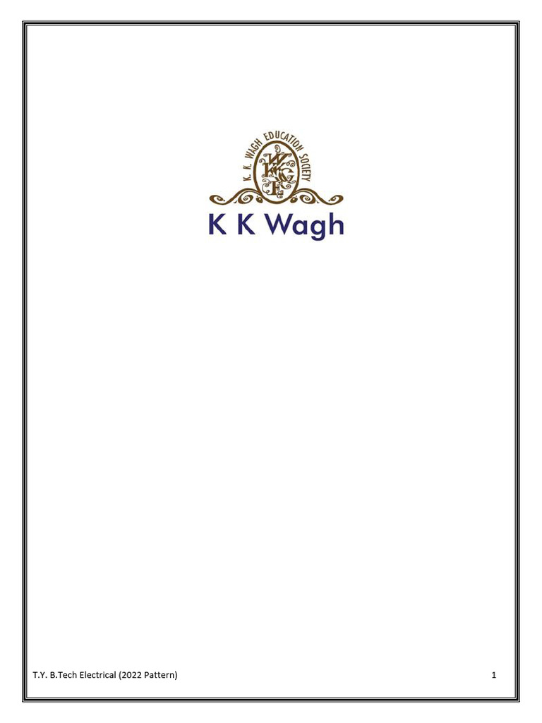 TY 2022 Syllabus BTech Electrical | PDF | Electric Motor | Control Theory