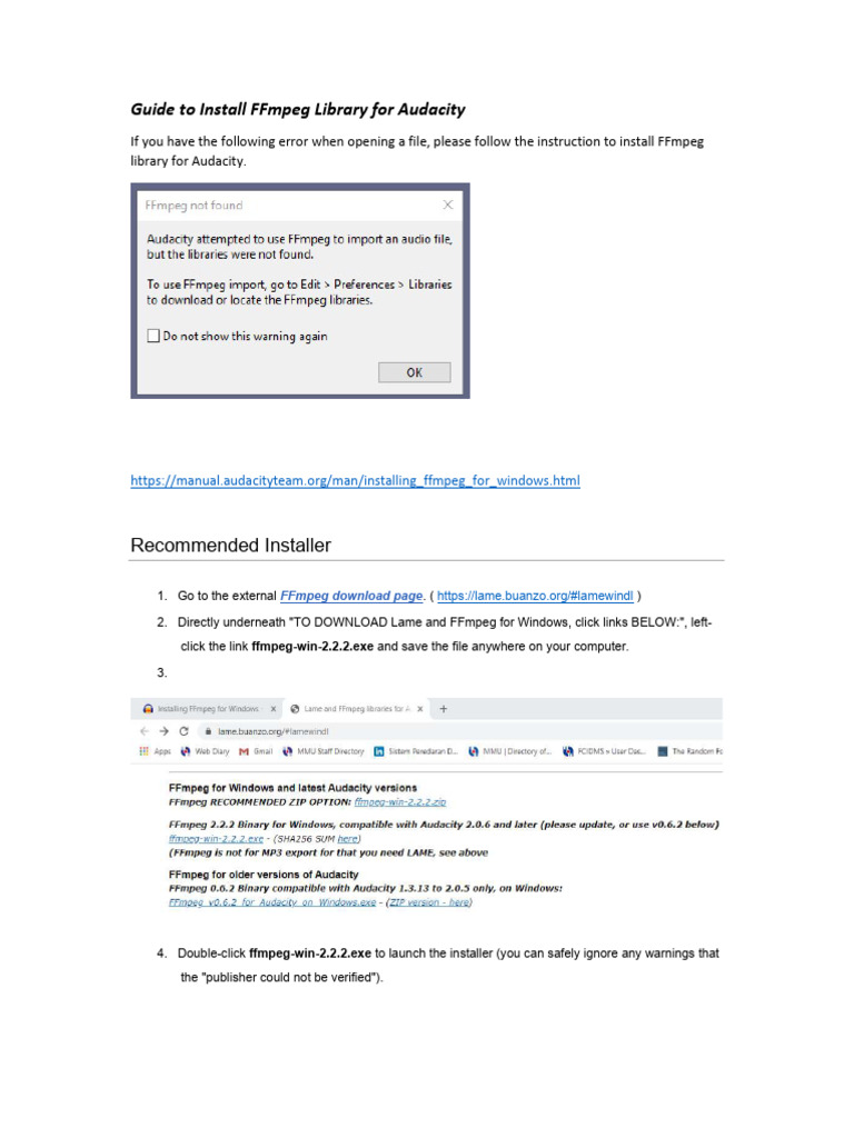FFmpeg Installation | PDF | Computer File | Installation (Computer Programs)