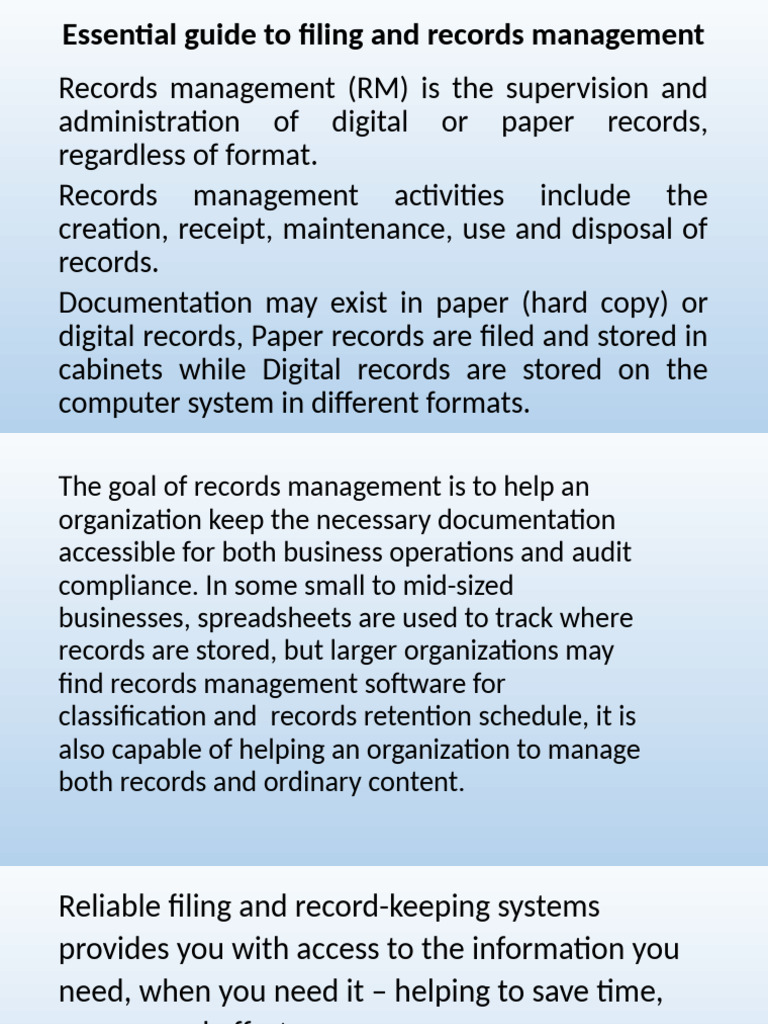 Records Management Best Practices Guide | PDF | Computer File | Records ...